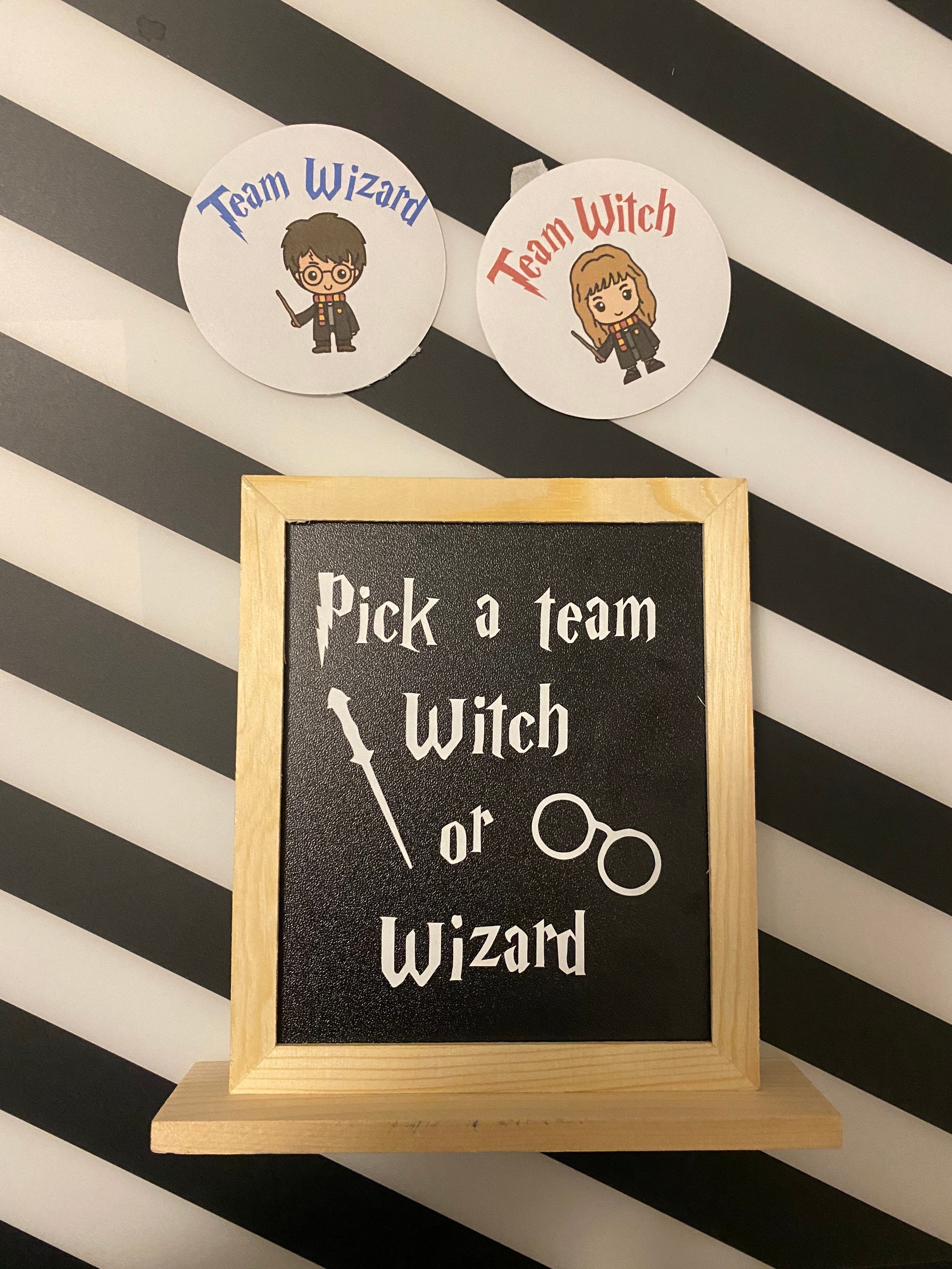 Team Witch, Team Wizard Gender Reveal Set - Etsy