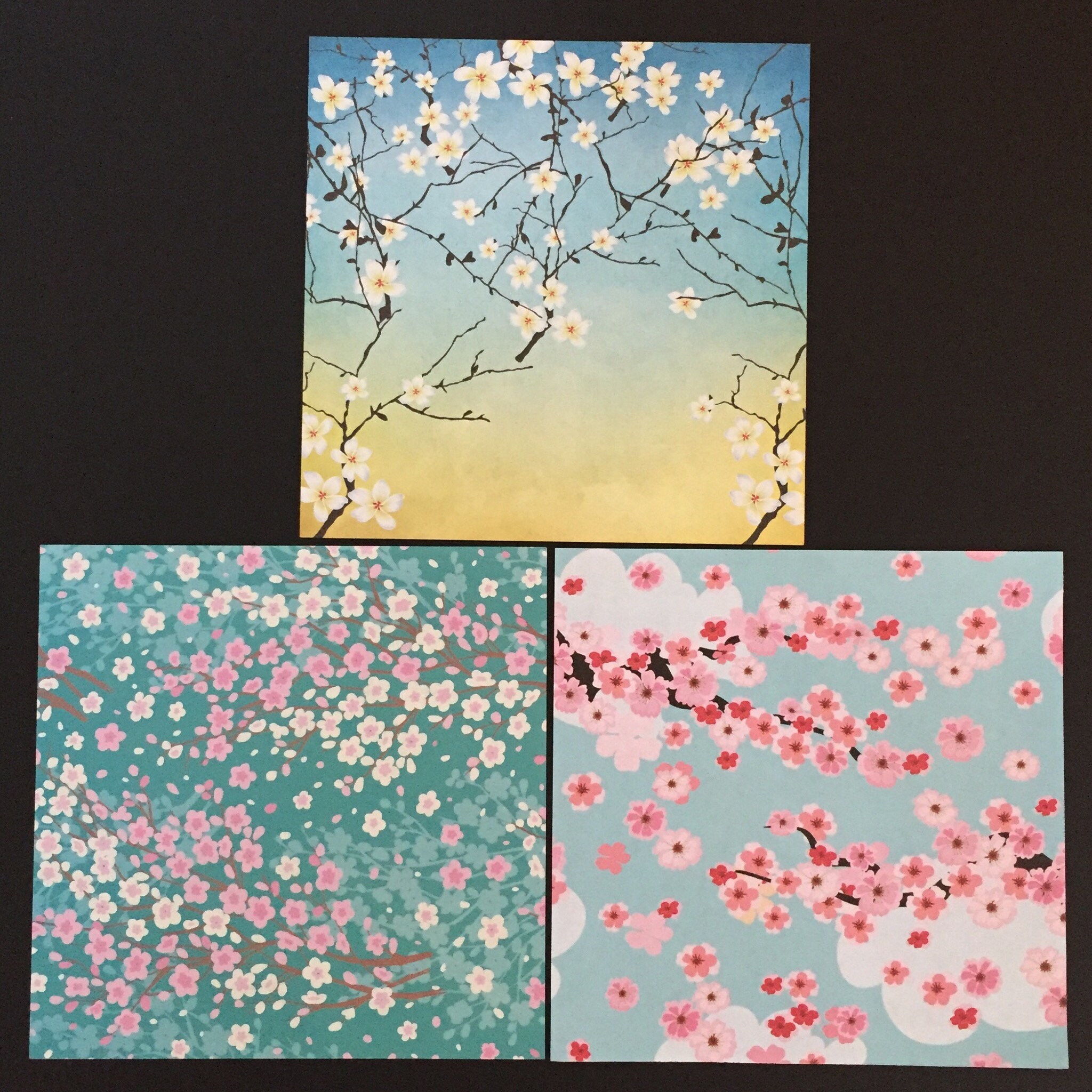 Origami Paper assorted BLOOM spring blossom Scrapbooking | Etsy