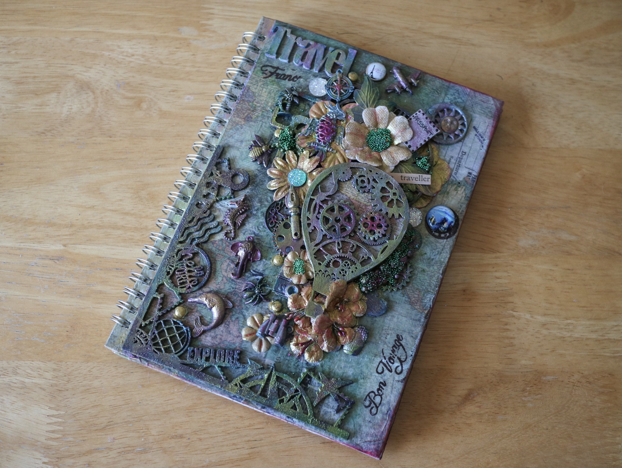 Mixed Media Decorated A5 Notebook Notepad Travel Journal Diary - Etsy