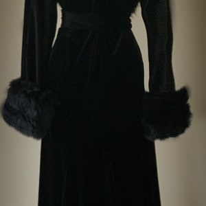 Darkest Black Velvet-handmade Glamour Robe-old Hollywood Glamour-velvet ...