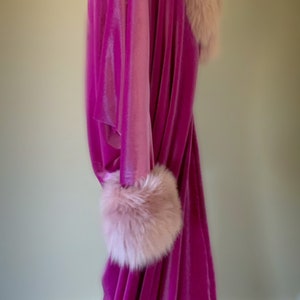 Orchid Pink Velvet Robe- Old Hollywood Glamour-robe-evening Coat-velvet ...