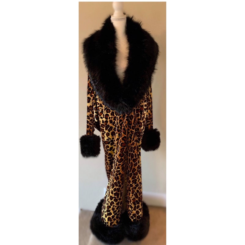 Leopard Fur Cuffs Coat - Etsy