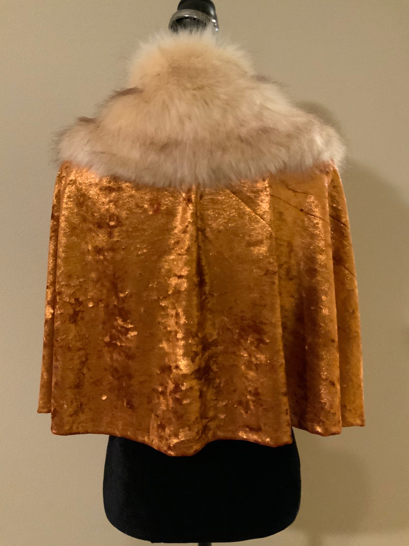 Stunning Set: Copper Velvet Evening Capefaux Fur - Etsy
