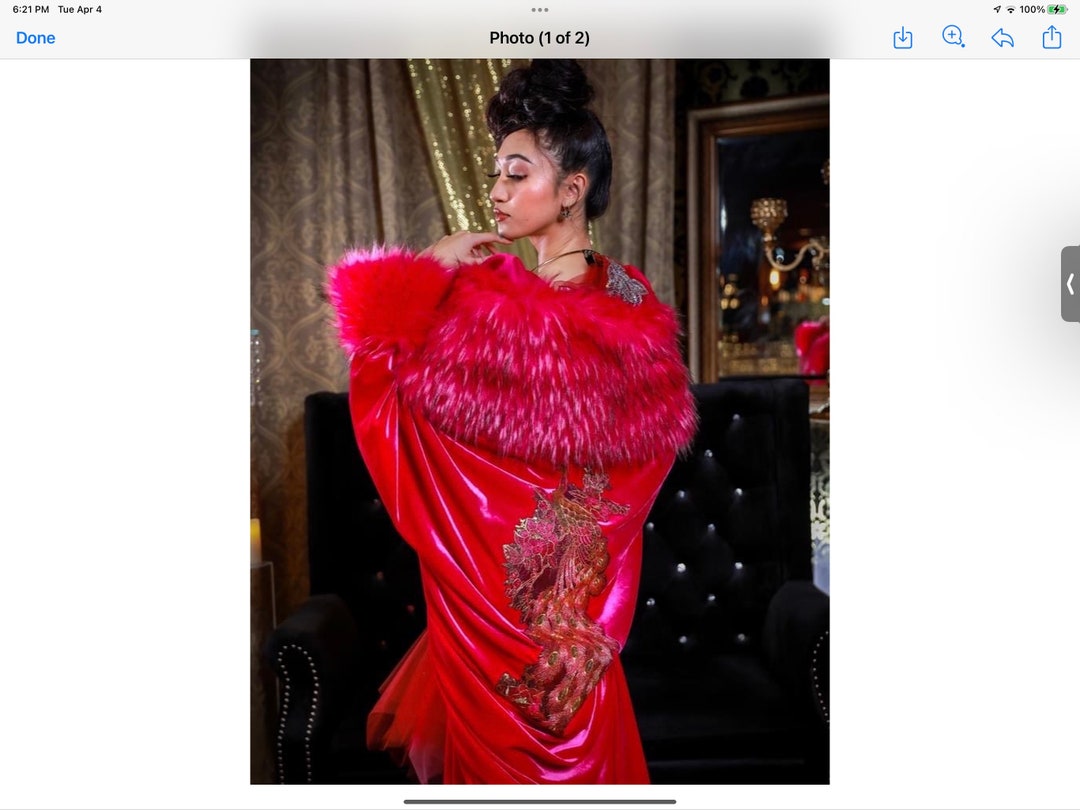 Glamorous 1920’s-old Hollywood Style- Fuschia Velvet Robe . Handmade ...