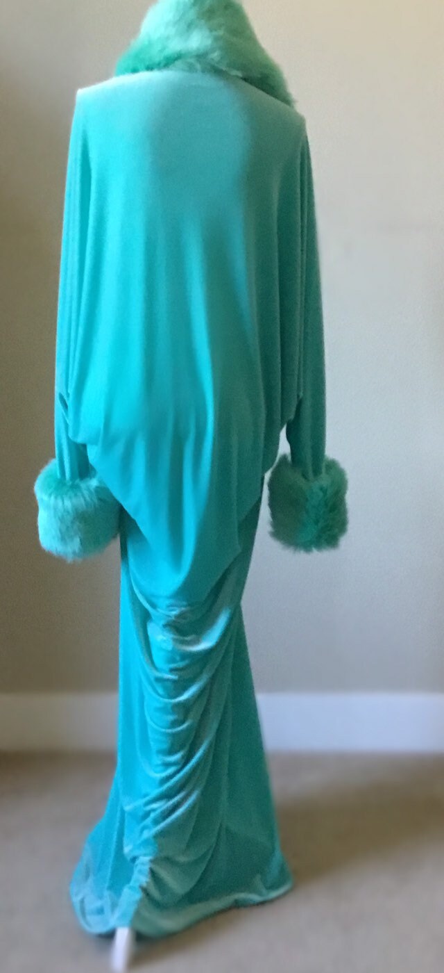 Robins Egg Blue-1920s style old Hollywood robe handmade | Etsy