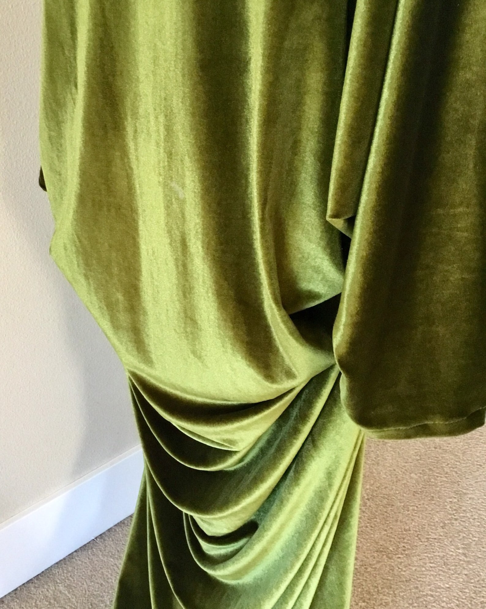 Olive Green Velvet-1920's-old Hollywood Style-velvet | Etsy