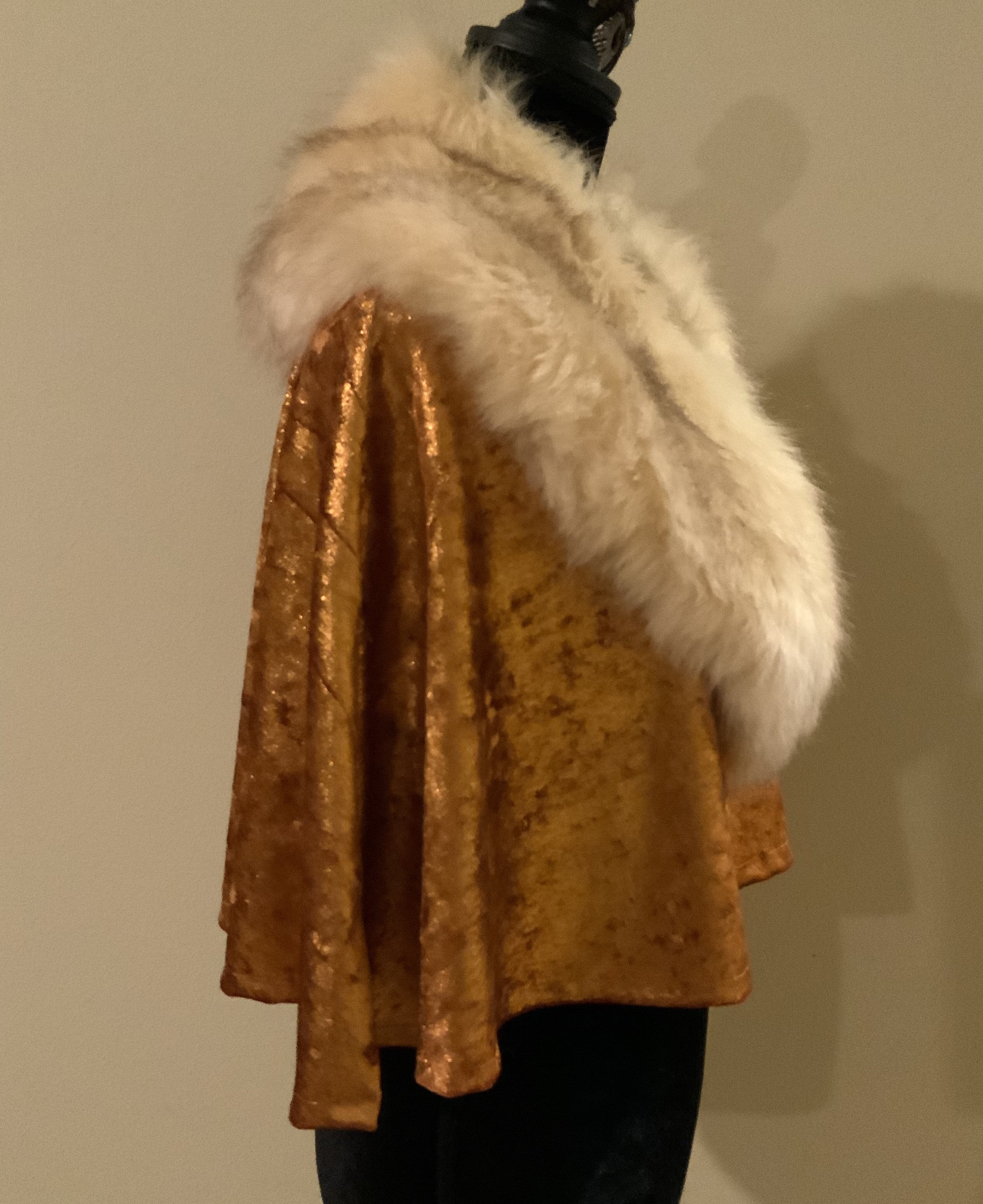 Stunning Set: Copper Velvet Evening Capefaux Fur - Etsy