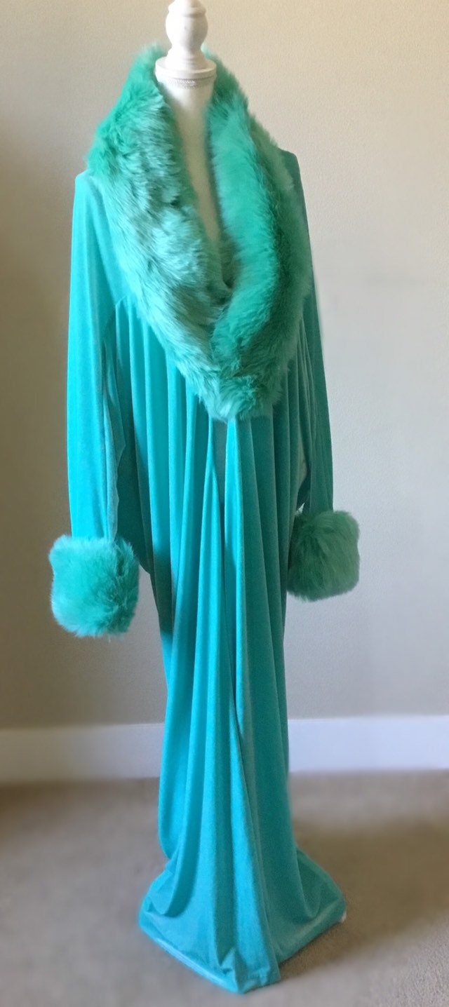 Robins Egg Blue-1920s style old Hollywood robe handmade | Etsy