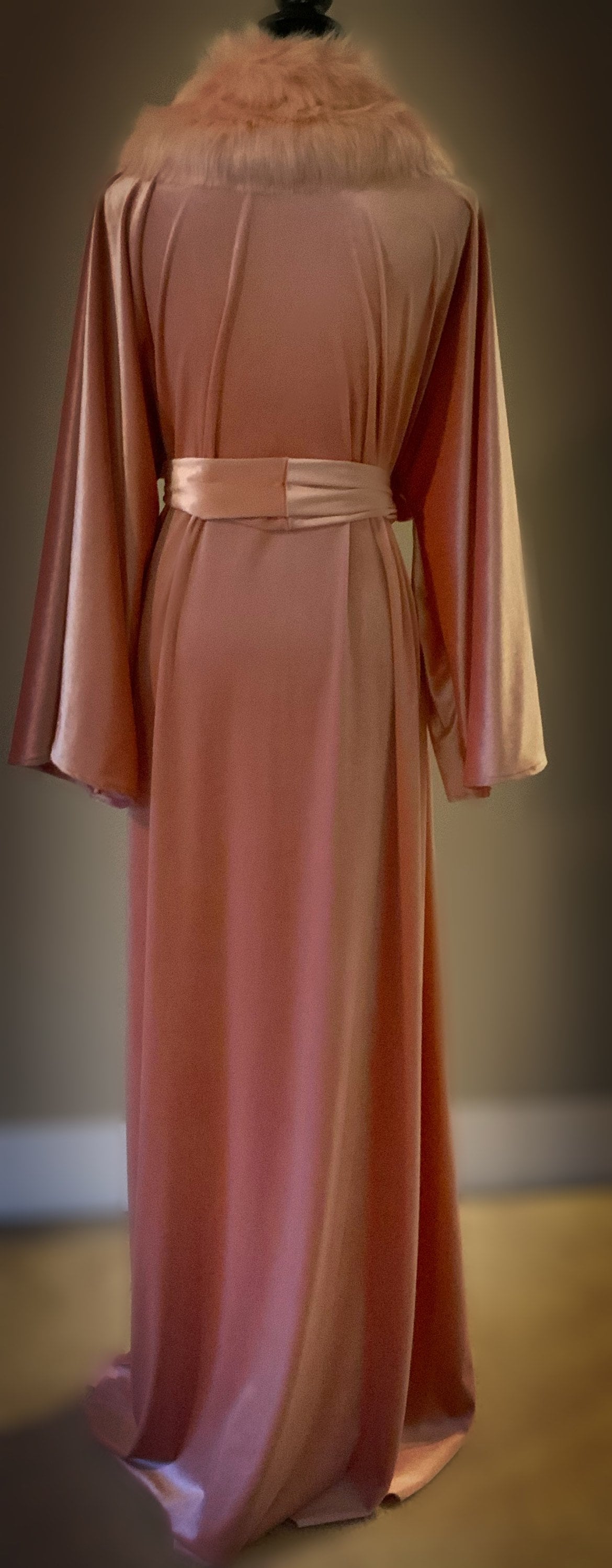 Kimono Style Velvet Robe-old Hollywood Glamour Robe Blush - Etsy