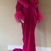 Glamorous 1920’s-old Hollywood Style- Fuschia Velvet Robe . Handmade ...