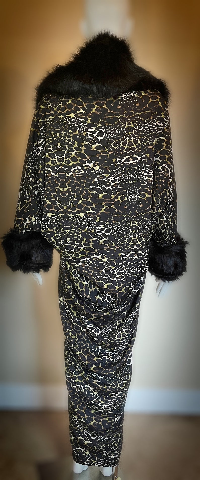 Leopard Print Silky 1920s-old Hollywood Style Robe-velvet - Etsy