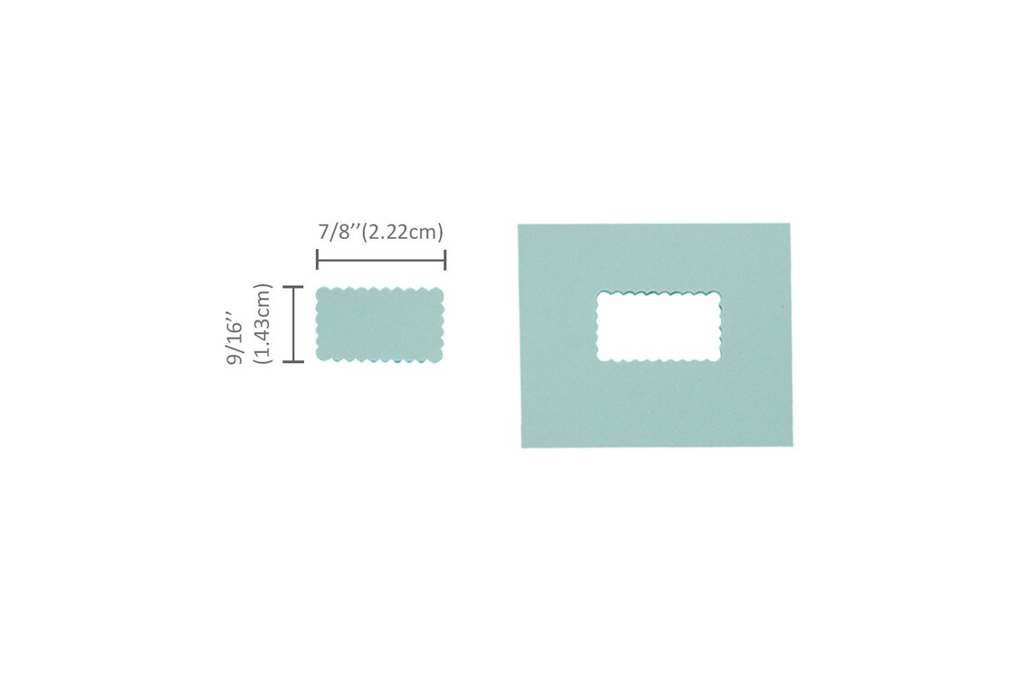 Bira 7/8 X 9/16 Inch Scalloped Rectangle Lever Action Craft Punch for ...