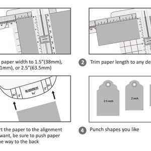 Bira 1.5",2", 2.5" Round Tag Shape Lever Action Craft Punch for Paper ...