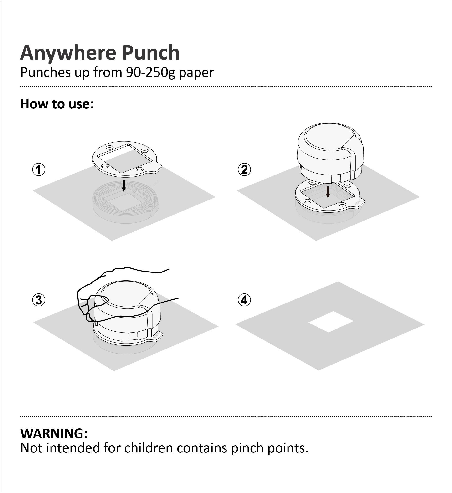 Bira 2" X 2" Square Magnetic Punch, Anywhere Punch, Everywhere Punch ...