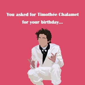 Timothee Chalamet Printable Greetings Card - Etsy