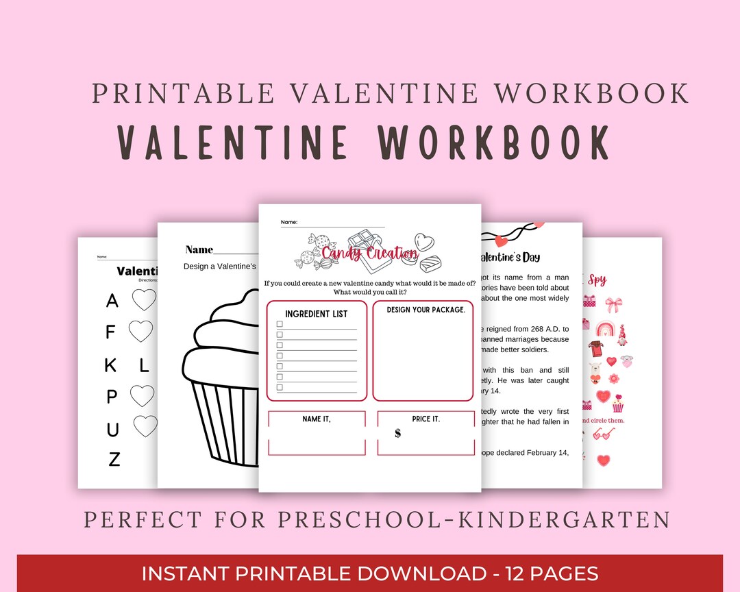 Valentines Day Workbook. Valentine Study. Valentine Printable ...