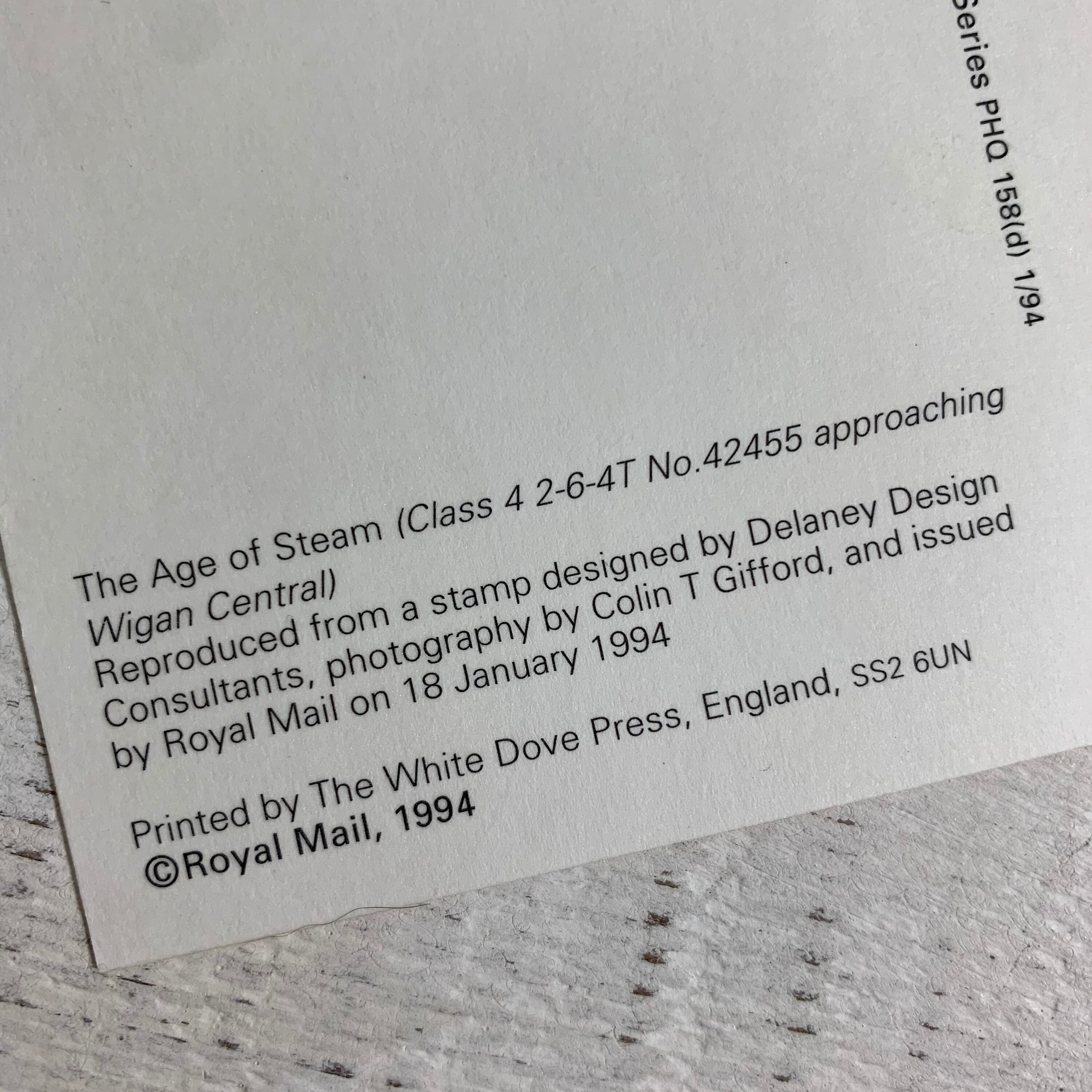 Steam train approaching Wigan Central greeting card made | Etsy