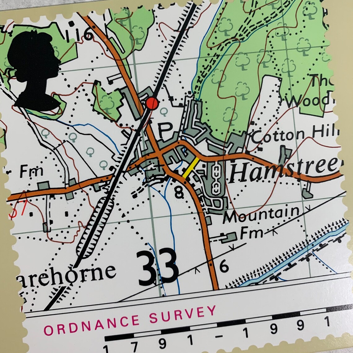 1959 Map of Ham Street Ashford Kent on a Greeting Card Made - Etsy
