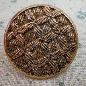 Vintage Antique Benedict and Burnham Basketweave Lattice Pattern Gilt ...