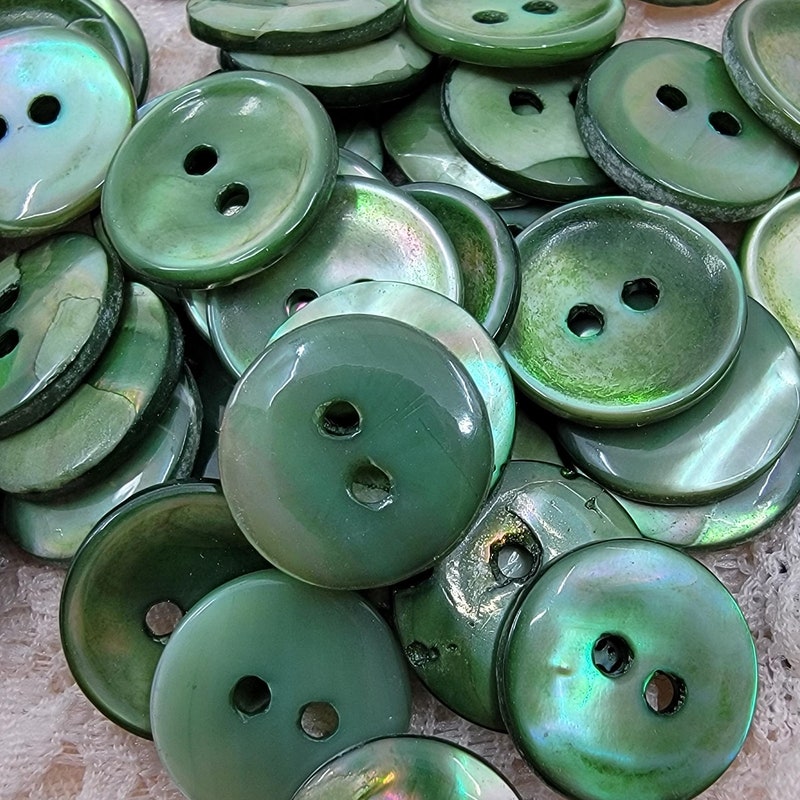 Green Buttons - Etsy
