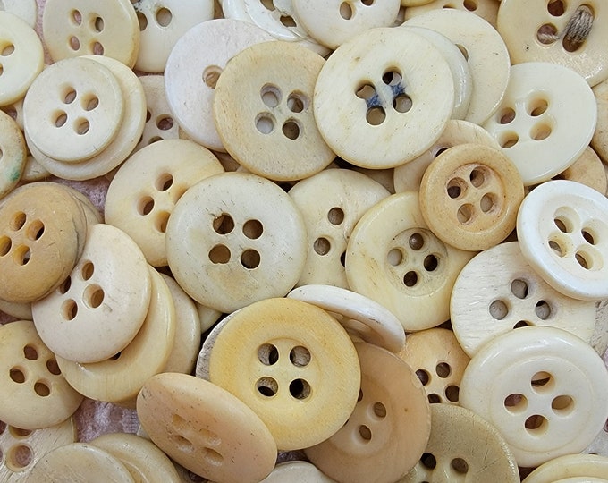 Vintage Antique Assorted Four Hole Bovine Bone Buttons Lot of 60 - Etsy