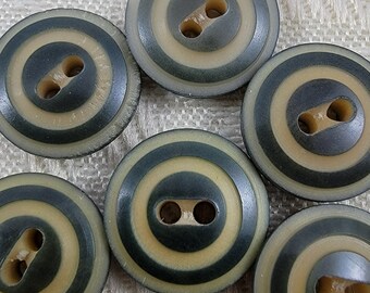 Vintage Small Tan Brown Vegetable Ivory Tagua Nut Whistle Buttons Set ...
