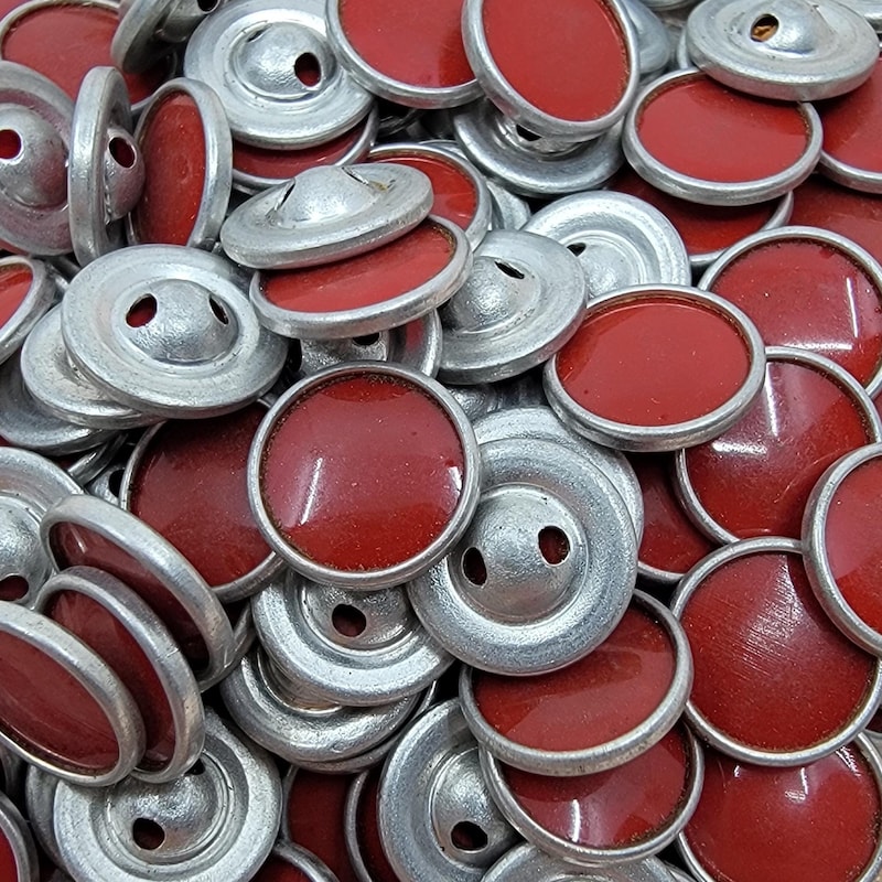 Vintage Red Large Buttons - Etsy
