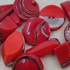5 Red Plaid Apple Buttons, Apple Buttons, Plaid Buttons, Apple Craft ...