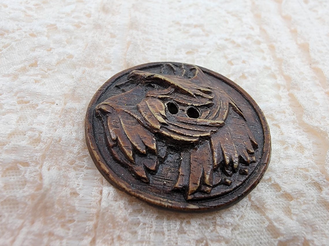 Vintage Scottie Dog Brown Burwood Sew Thru Button - Etsy