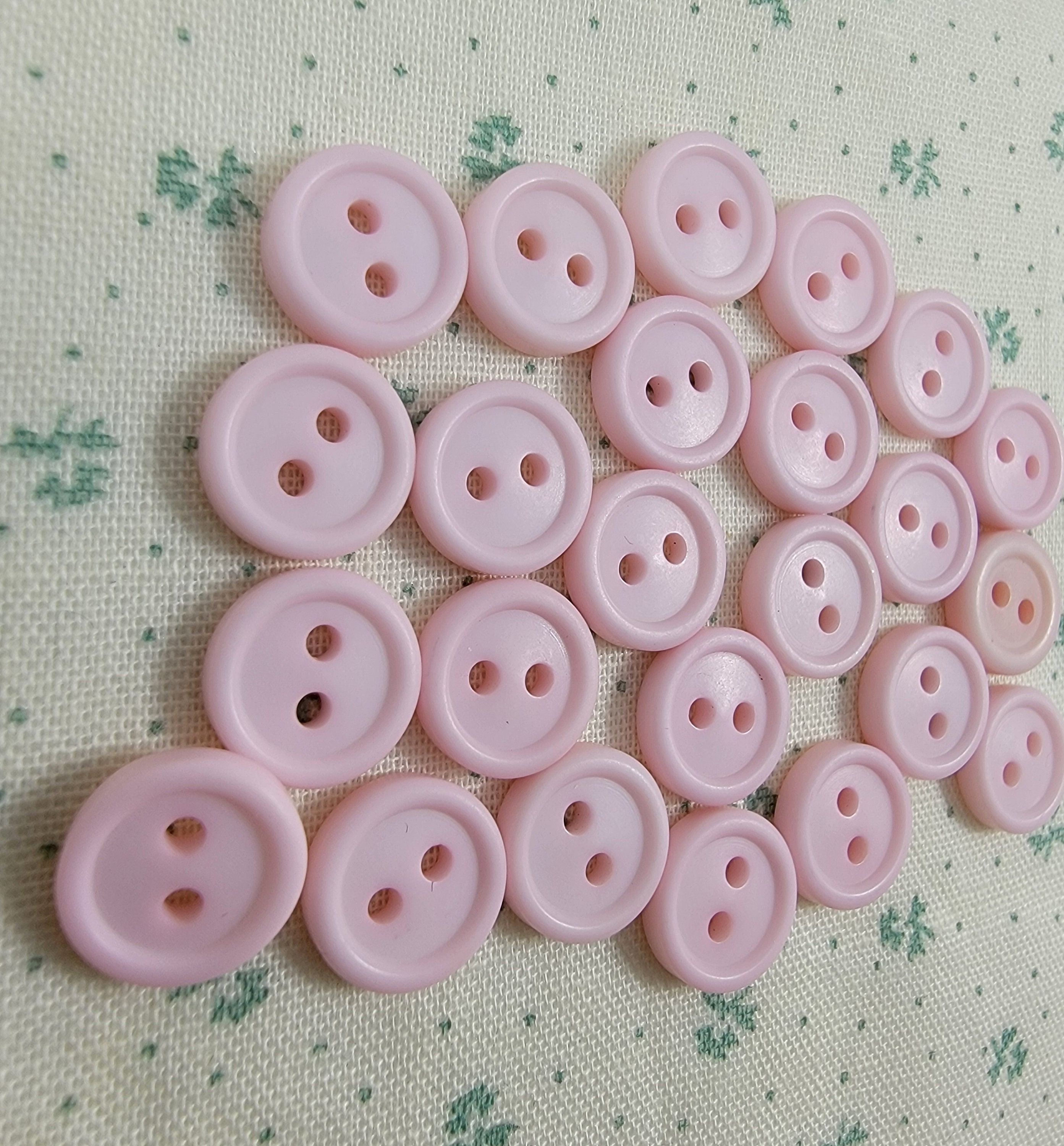 Vintage Light Pink Two Hole Sew Through Buttons - Set of 24 - Etsy