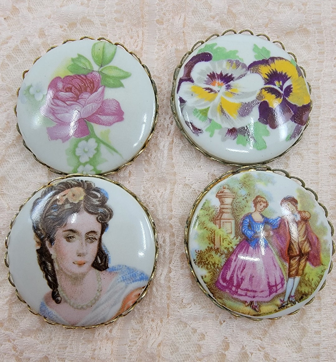 YOUR CHOICE Vintage Edith Morelock Porcelain Transfer Studio Picture ...