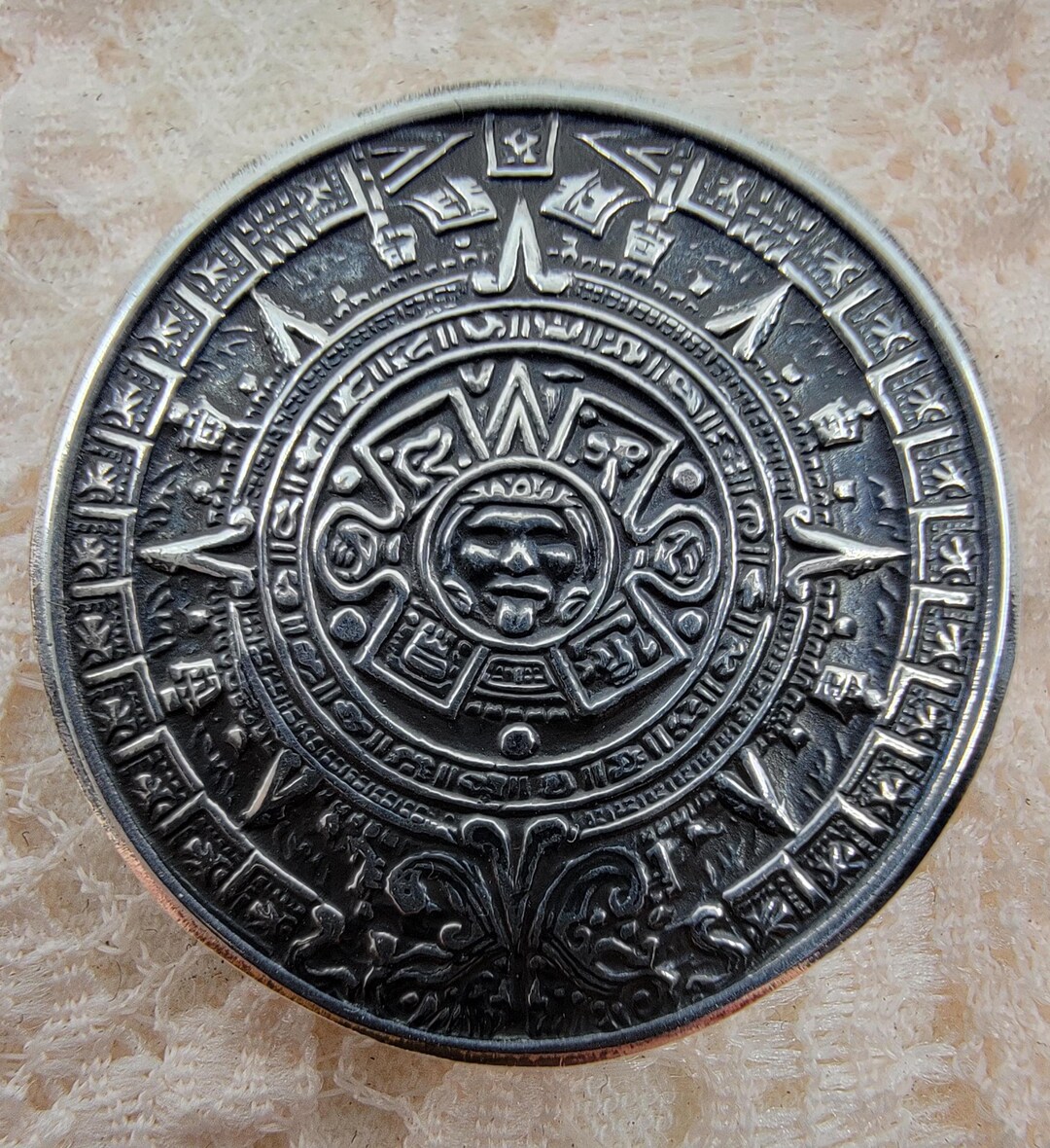 Vintage Mayan Calendar Mexican Sterling Silver Pin - Etsy