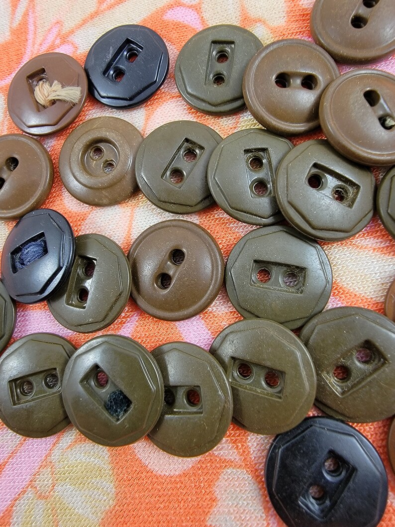 Vintage Plastic Octagon Design Buttons Mixed Lot of 19 - Etsy