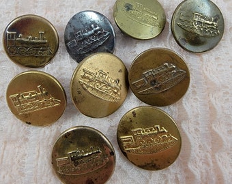 Metal Train Buttons - Etsy