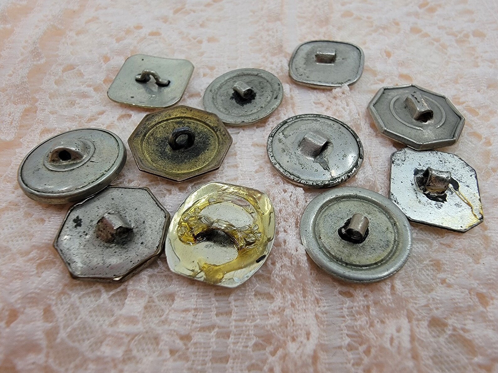 Vintage Silver Colored Metal 1930s Cuff Buttons - Mixed Lot of 11 - Etsy