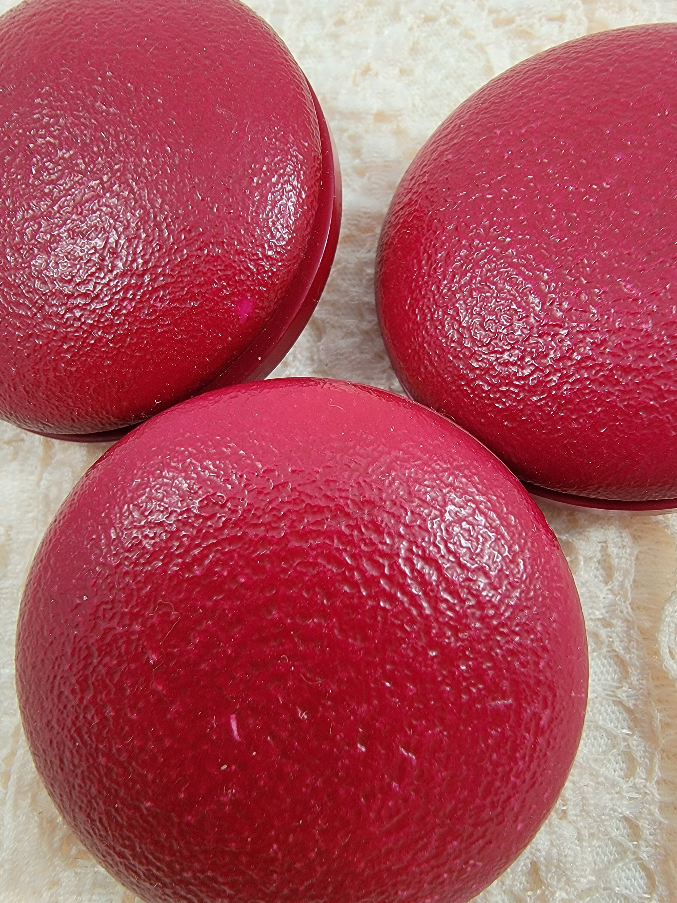 Vintage Early Plastic Large Magenta Buttons With Applied Shanks - Set ...