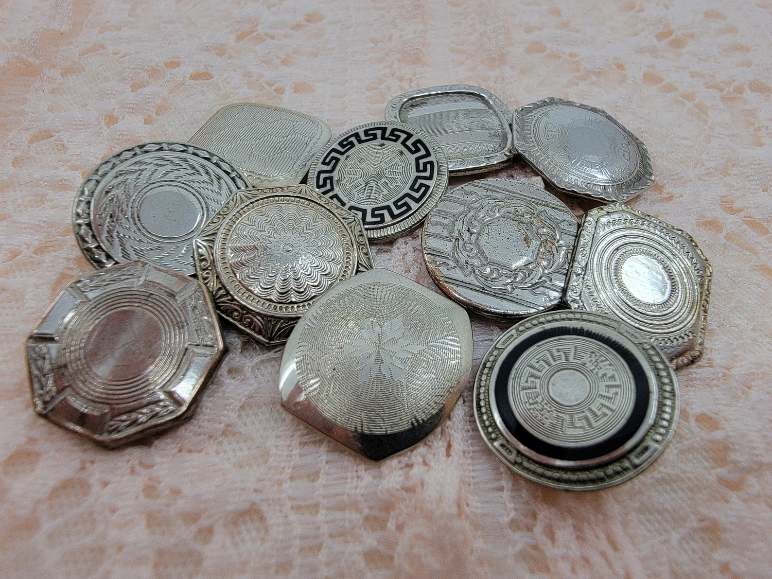 Vintage Silver Colored Metal 1930s Cuff Buttons - Mixed Lot of 11 - Etsy