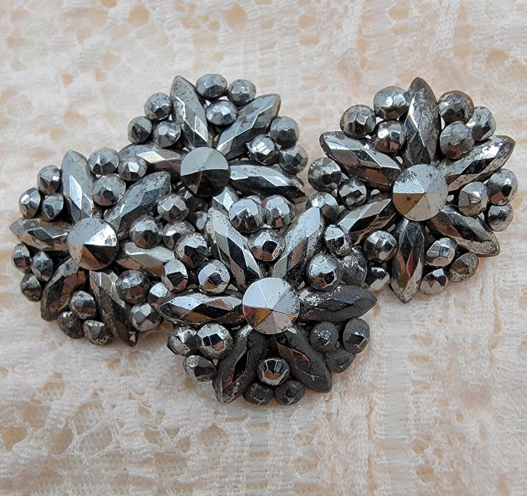 Vintage Cut Steel Star Buttons - Set of 4 - Etsy