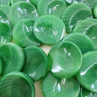 15 Glass Buttons - Opaque Glass Button Set - 11 Mm - Etsy