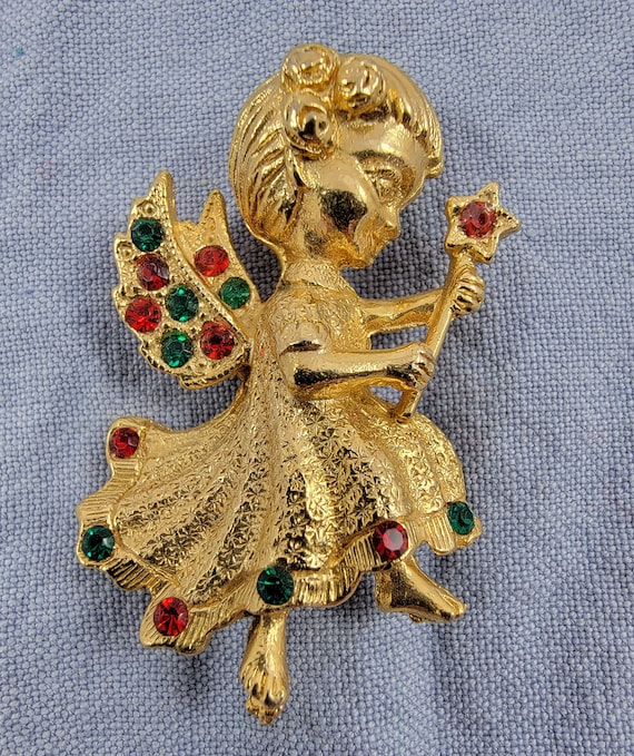 Beatrix vintage holiday pin - Gem