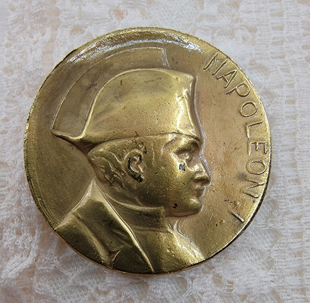 Vintage Napoleon I Stamped Brass Picture Button With Omega Shank - Etsy