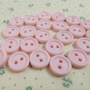 Vintage Light Pink Two Hole Sew Through Buttons - Set of 24 - Etsy