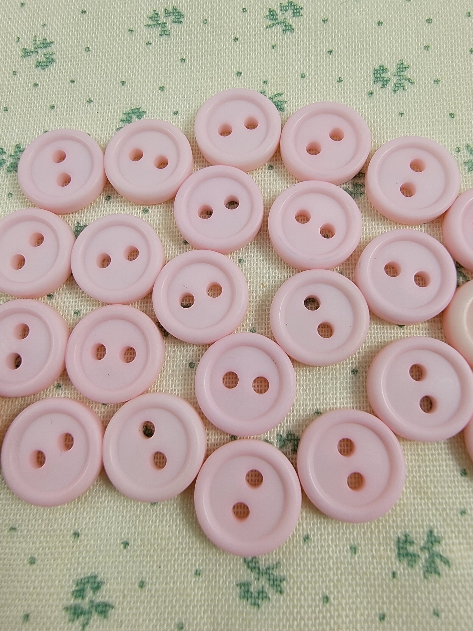 Vintage Light Pink Two Hole Sew Through Buttons - Set of 24 - Etsy
