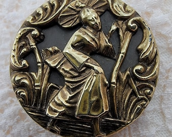 Vintage Large Stamped Brass Sarah Lennox at Holland House Picture ...