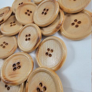 Vintage Tan Wood Round Buttons - Lot of 20 - Etsy