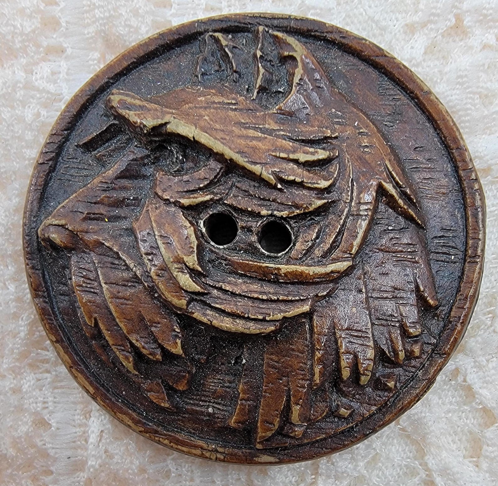 Vintage Scottie Dog Brown Burwood Sew Thru Button - Etsy