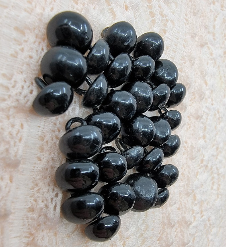 Vintage Classic Black Shoe Buttons With Metal Shanks - Lot of 30 - Etsy
