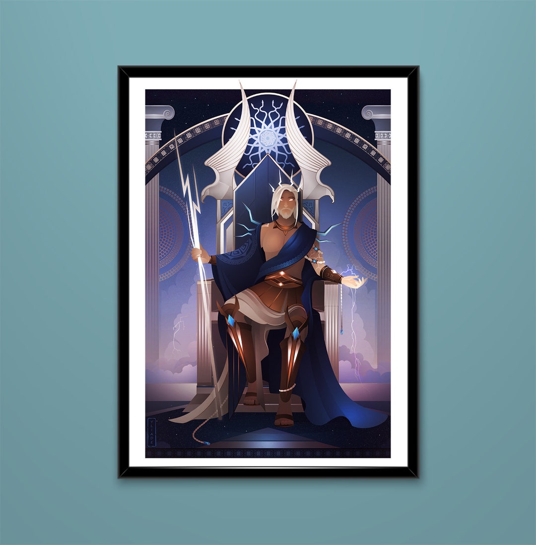 Art Print Zeus Greek Gods - Etsy