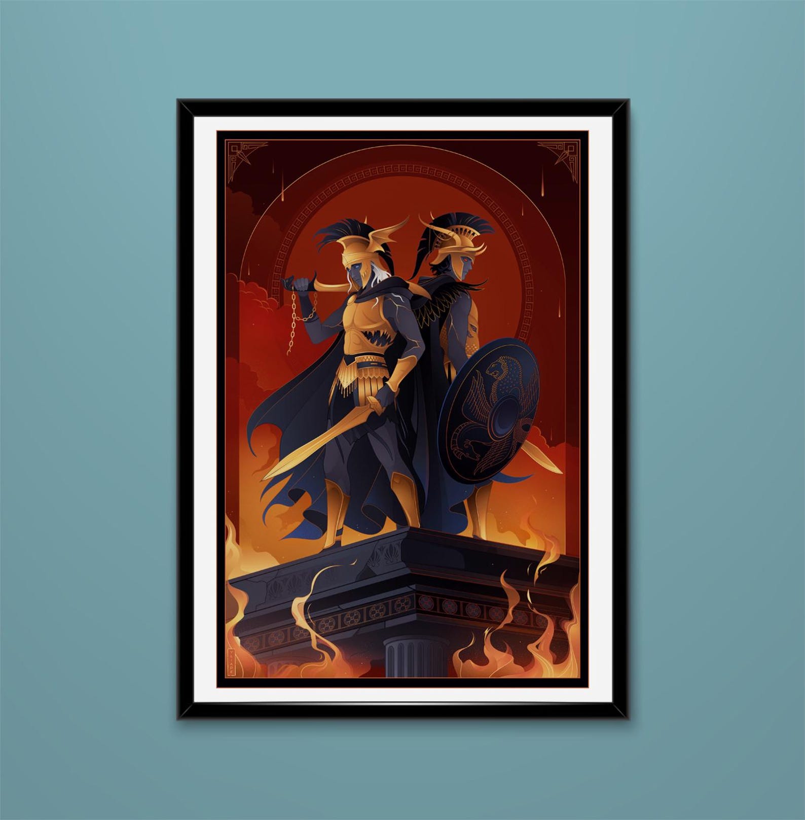Art Print ~ Deimos and Phobos ~ Greek Gods - Etsy