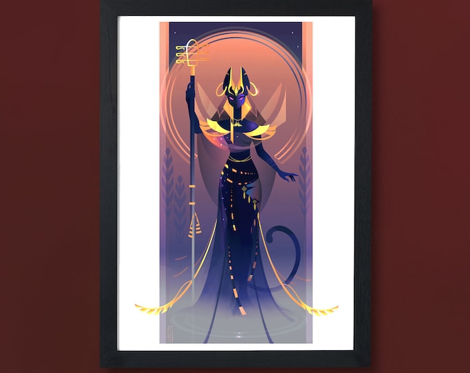 Art Print Bastet Gods of Egypt - Etsy